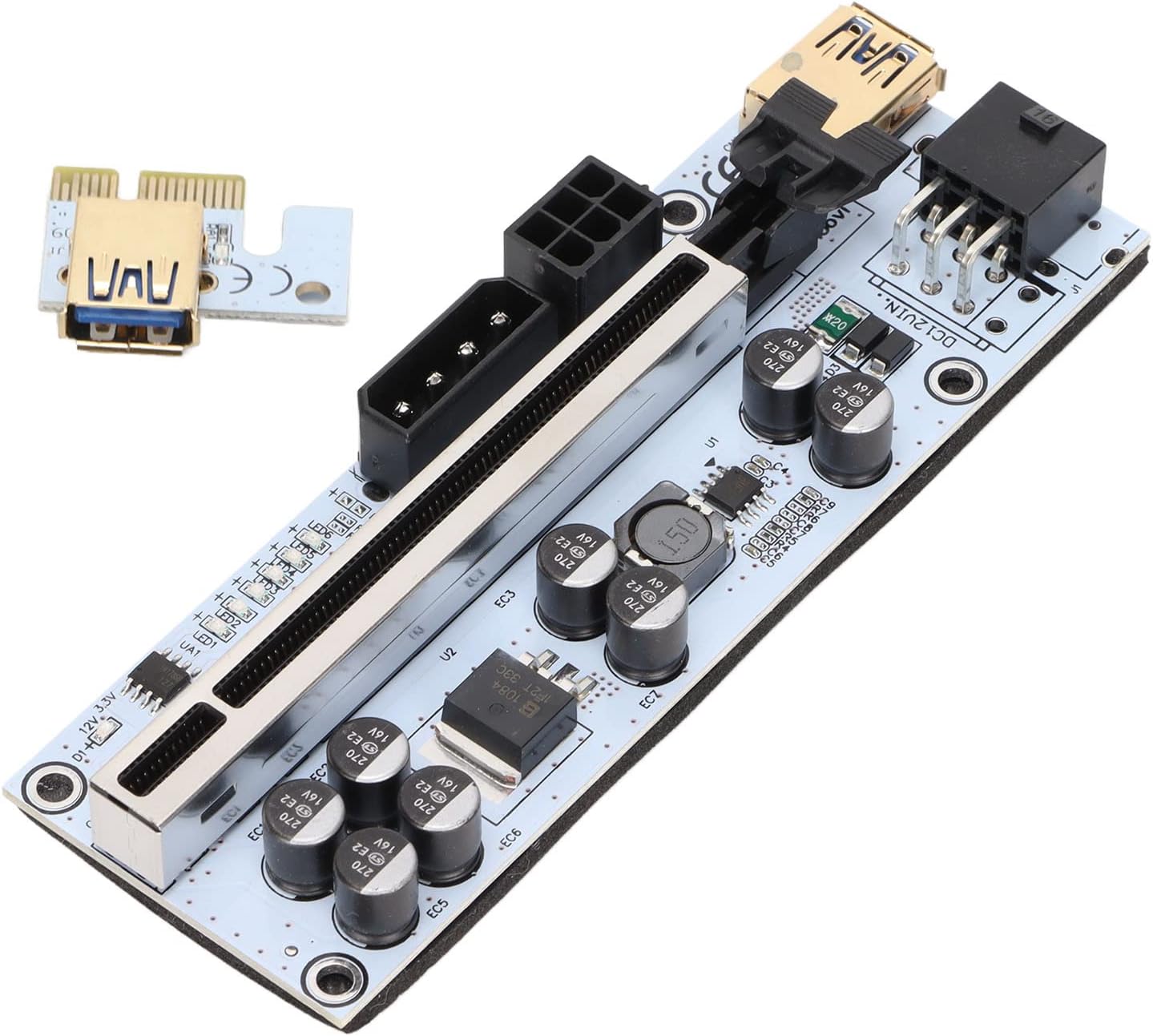 Buy Lairun Riser Adapter Card, Gold Plated Contacts PCIE Extension ...